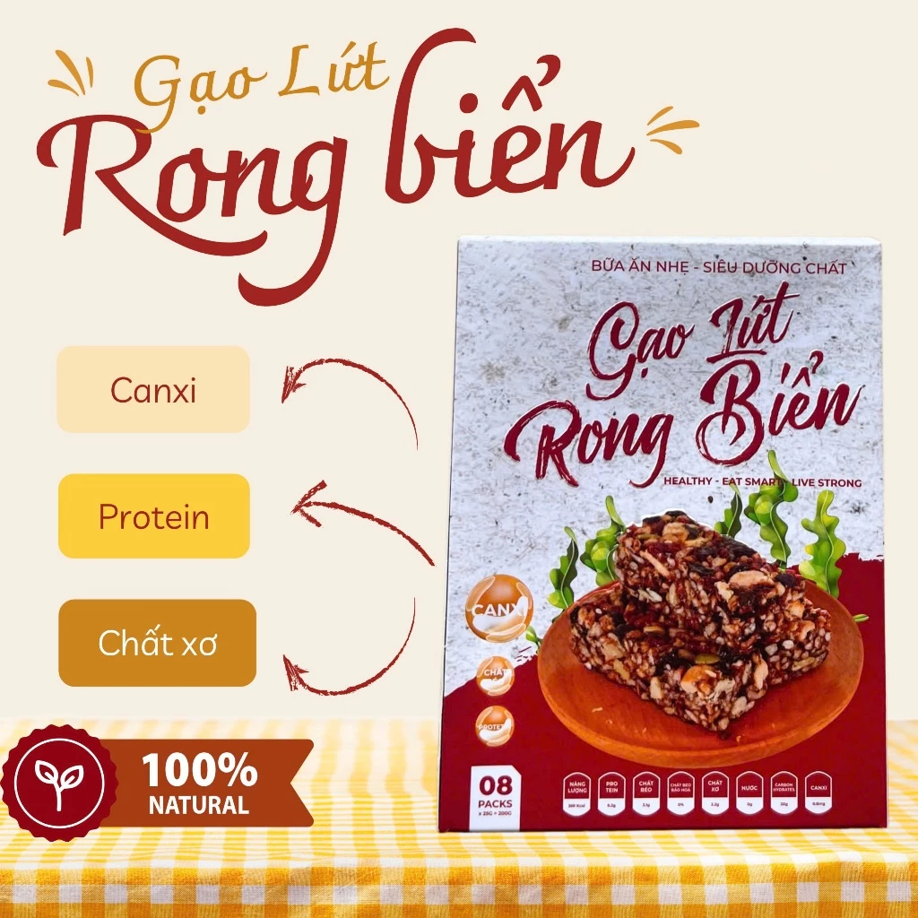 Thanh Gạo Lứt Rong Biển